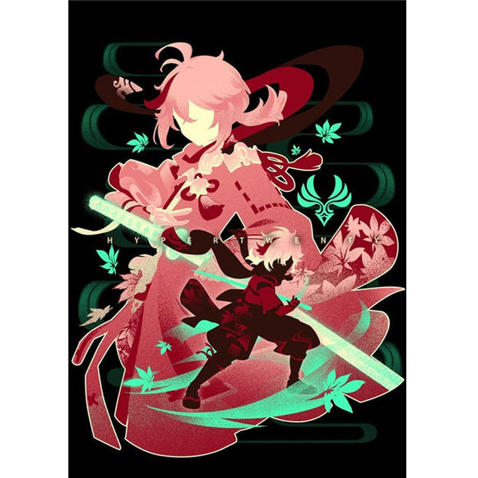 Genshin Impact Elemental Splash Art 'Scarlet Leaves Kazuha' Paint by N ...